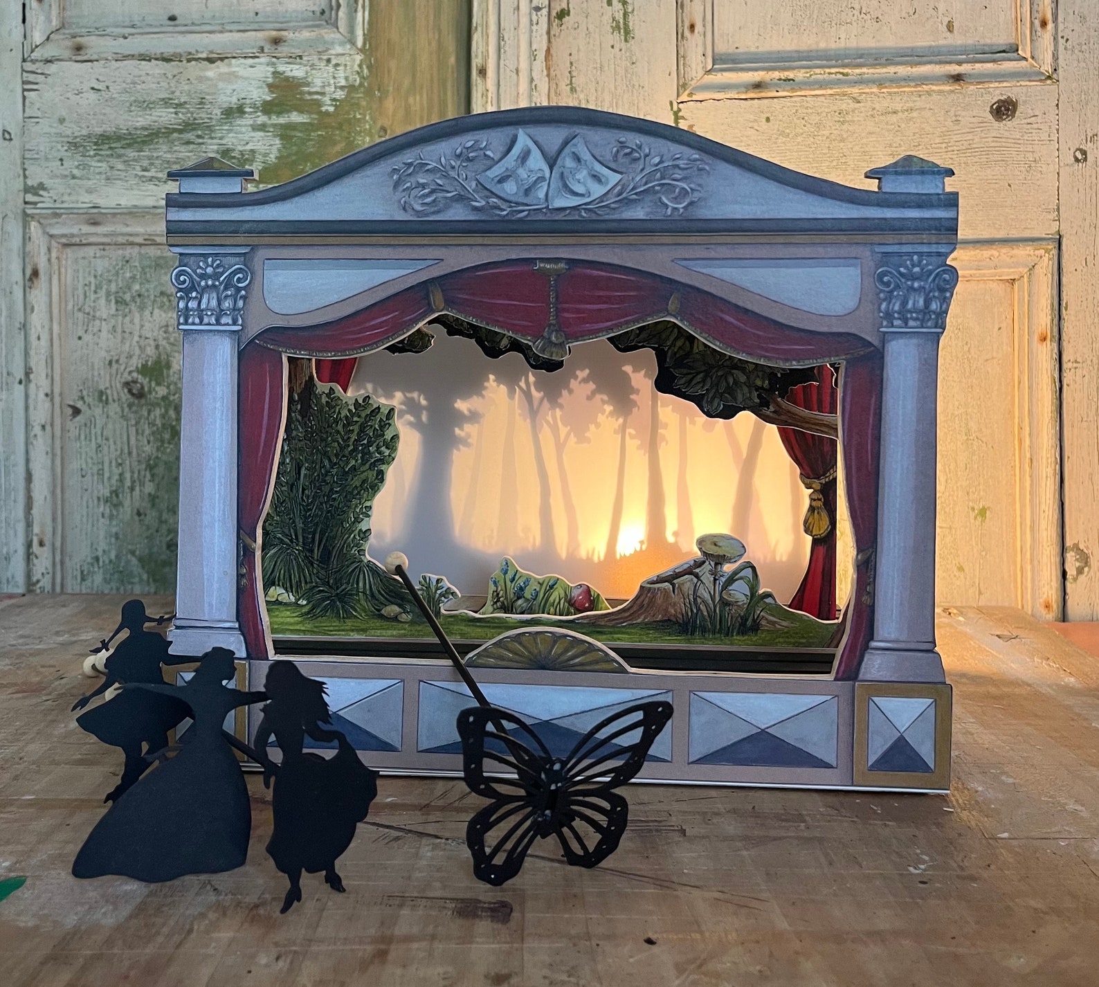 Handmade Wooden Puppet and Shadow Theater | Screen-free Family ...