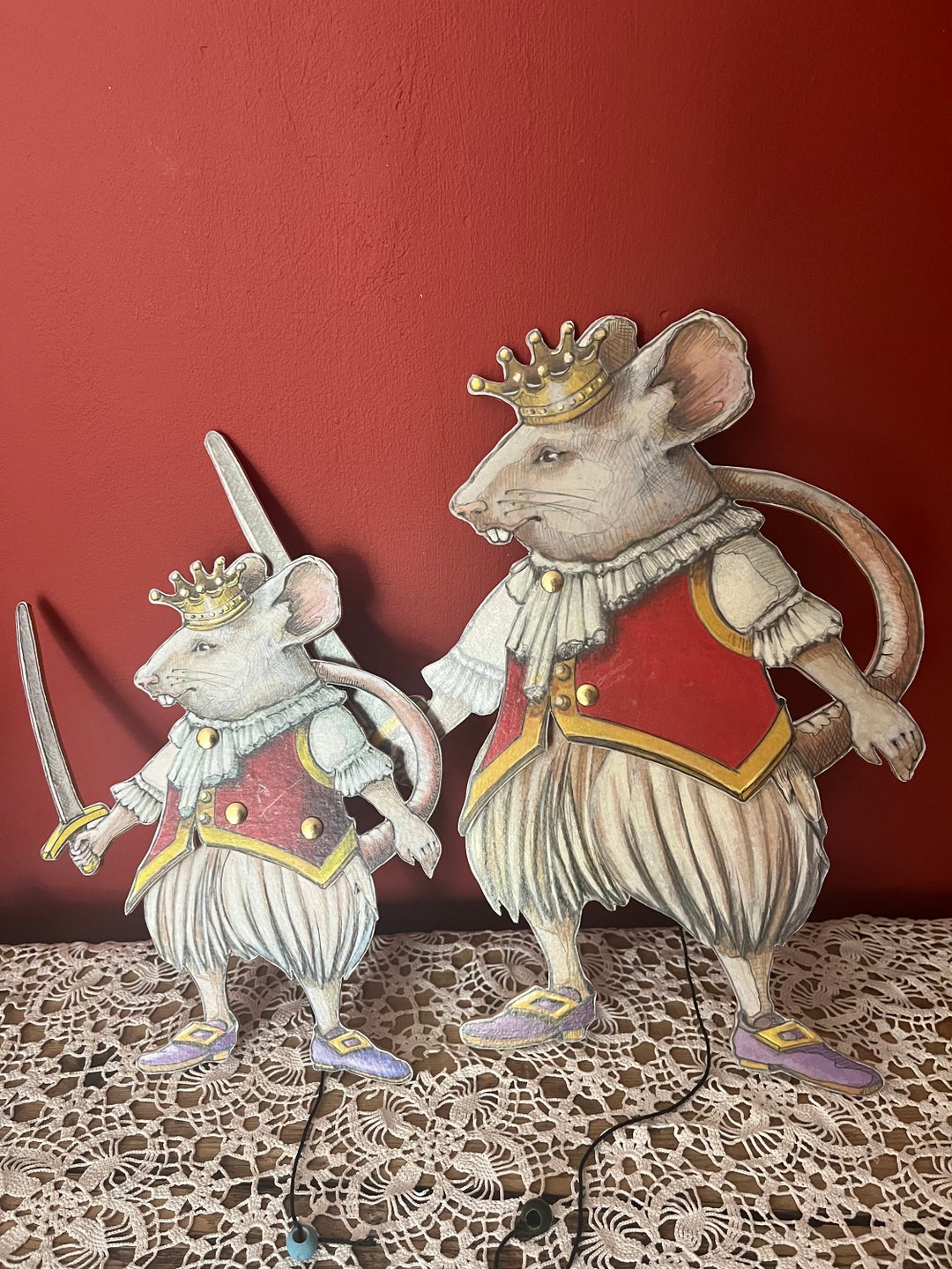 Handmade Vintage Mouse King Jumping Jack Puppet Enchanting Character ...