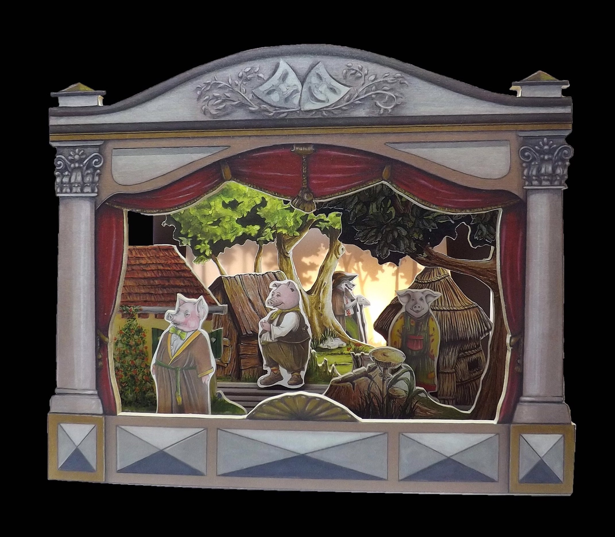 The Three Little Piglets Hand Made Multifunctional Wooden - Etsy