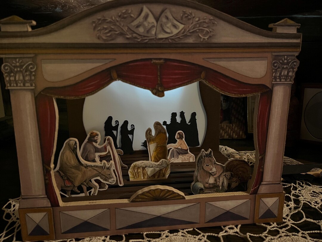 Wooden Nativity Multifunctional Puppet and Shadow Theater – Handcrafted ...