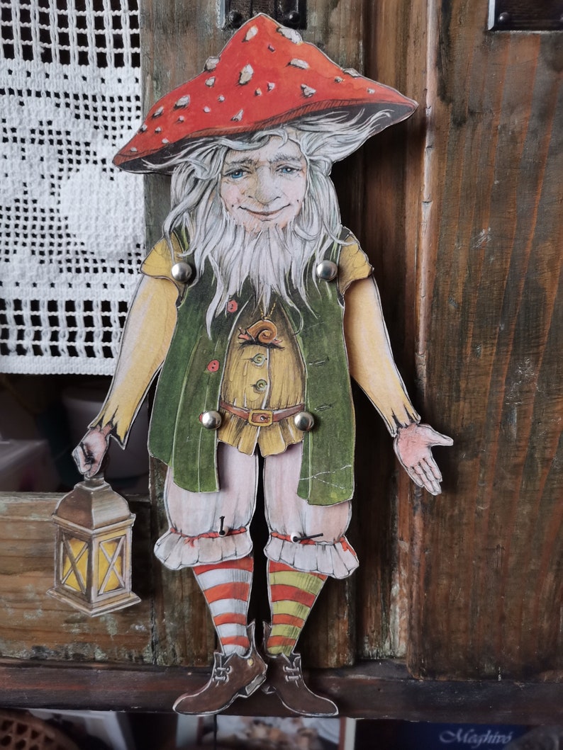 Handmade Wooden Christmas Elf Jumping Jack – Vintage Holiday Wall Decor ...