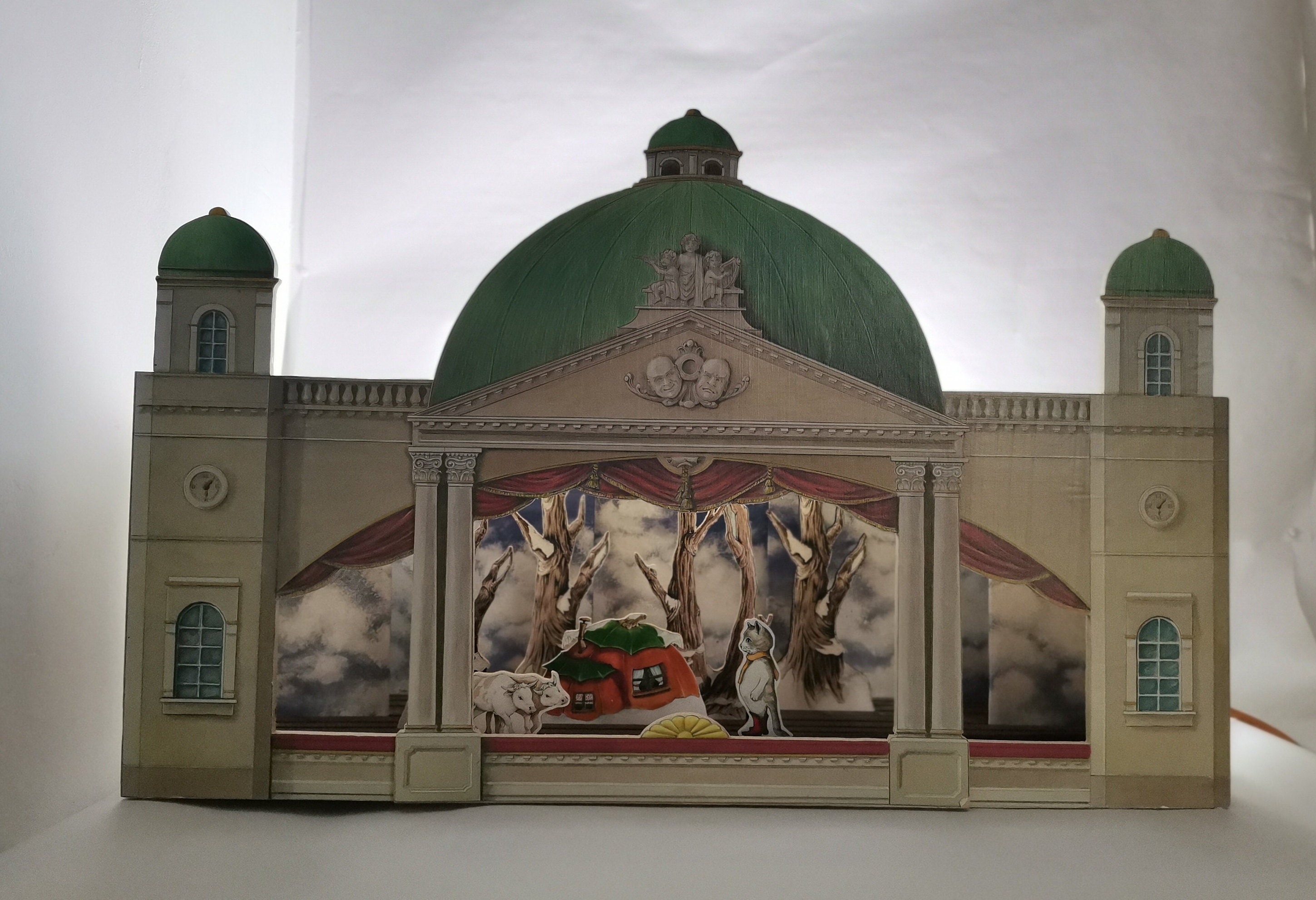 Large Tabletop Hand made Toy Theater with Shadow screen - Etsy 日本