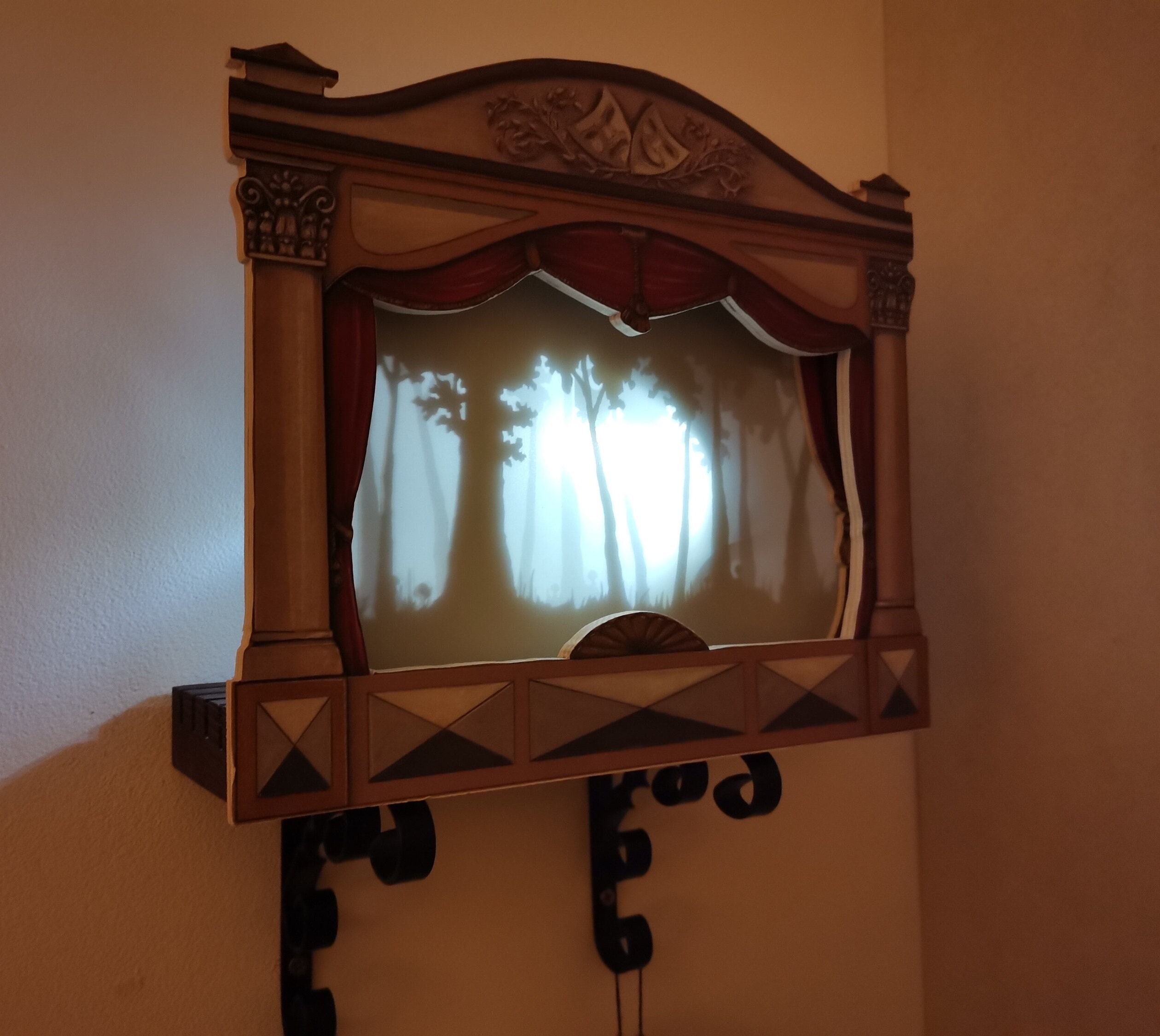 Stage for Vintage Style Wooden Toy Theater & Shadow Theater 2 in 1 ...