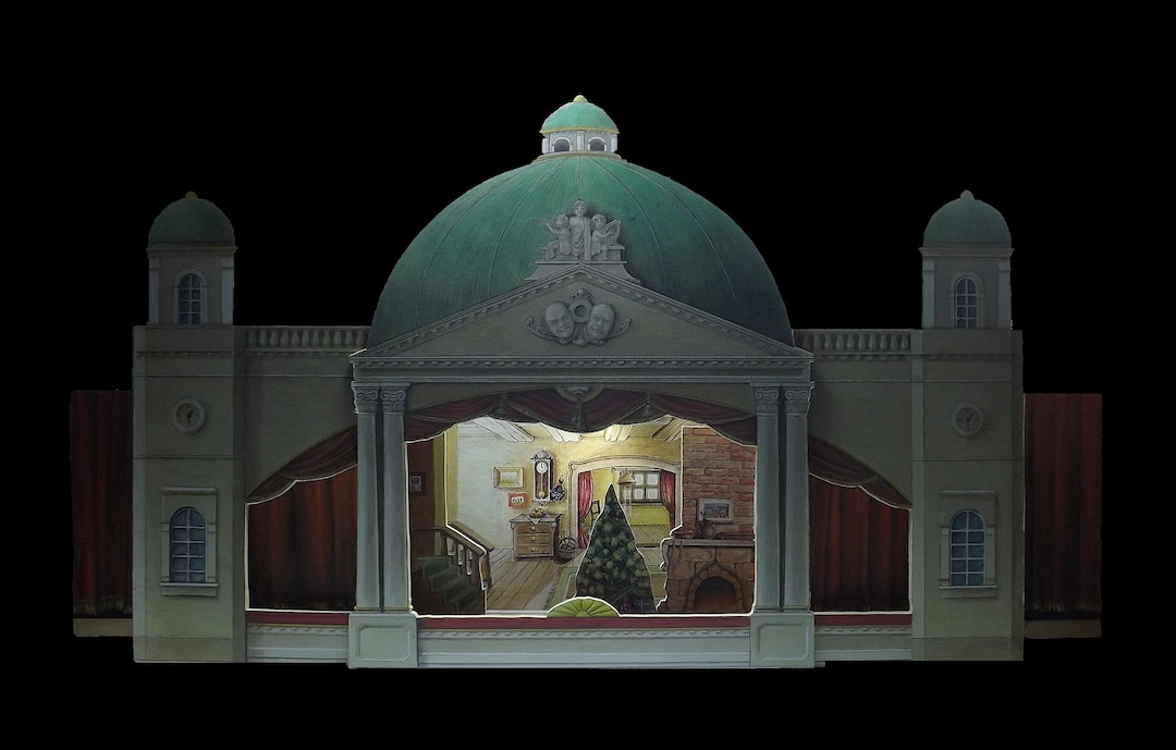 Large Wooden Toy Theater With Shadow Screen La Fontaine's Fairytale and ...