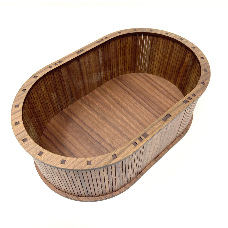 8" Lozenge Shaped Box With Fitted Lid for 1/8" Material - SVG Laser ...