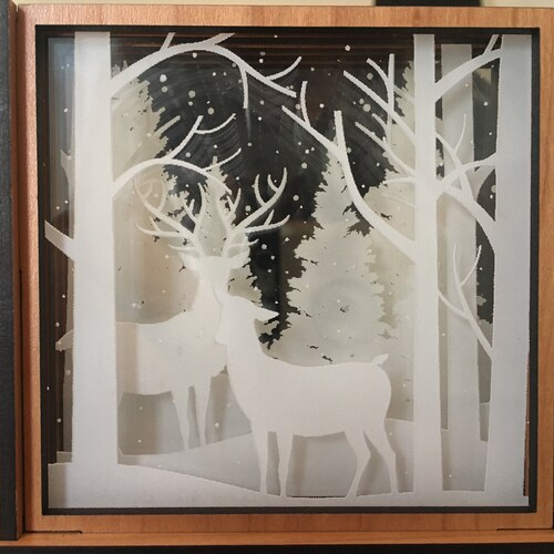 Christmas Scene Shadow Box SVG Tree and Fireplace 3d | Etsy