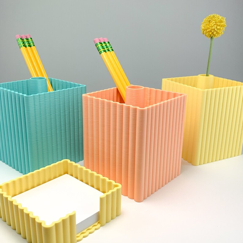 CHLOE Pen Holder With Mini Vase Desk Organization Office - Etsy