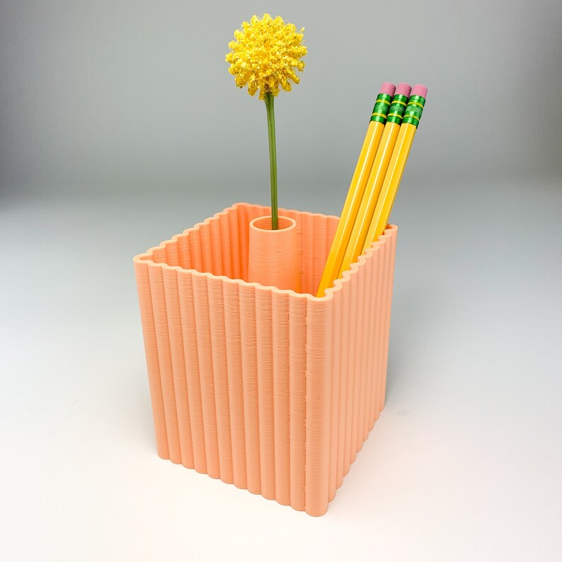 CHLOE Pen Holder With Mini Vase Desk Organization Office - Etsy