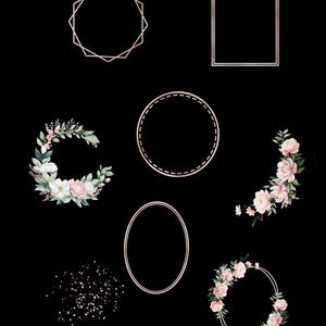 Blush Pink Floral Clipart, Pink Rose Clipart, Blush Coral White Floral ...