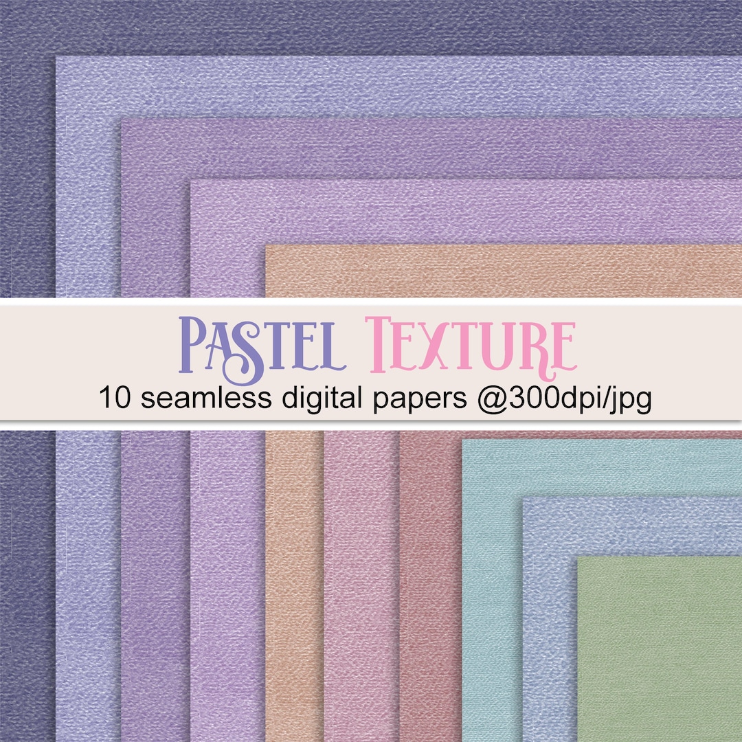 Pastel Texture Digital Design Paper Set, Seamless Repeat Pattern Book ...