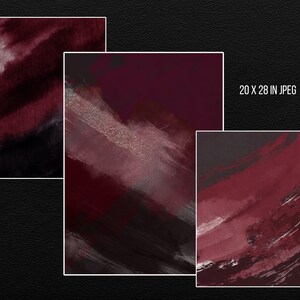 Royal Red Burgundy Digital Paper, Abstract Art Design Paper, Moody ...