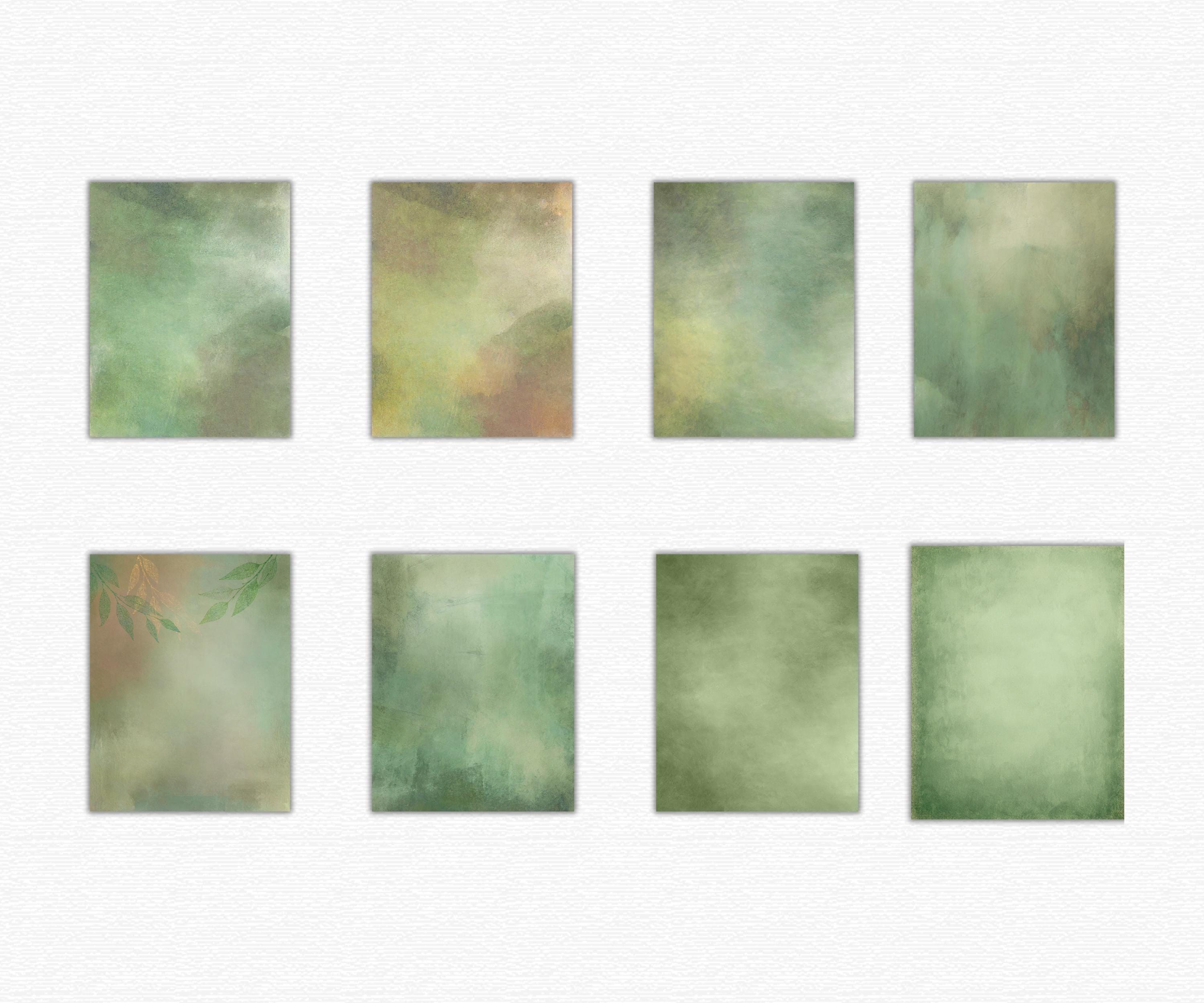 Antique Sage Green Digital Paper Clipart, Abstract Art Digital Paper ...