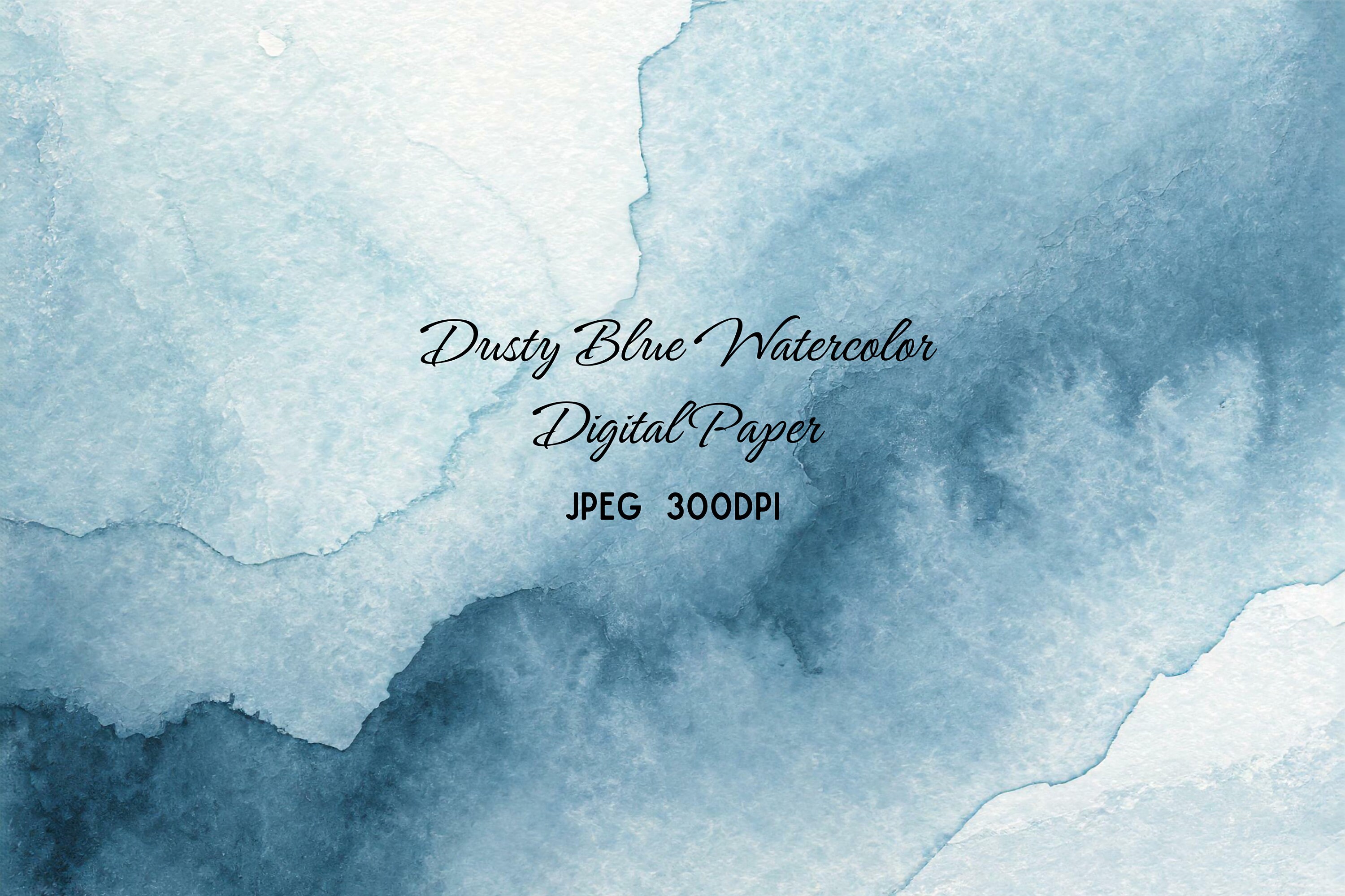Watercolor Dusty Blue Clipart, Splash Brush Strokes Clipart for ...