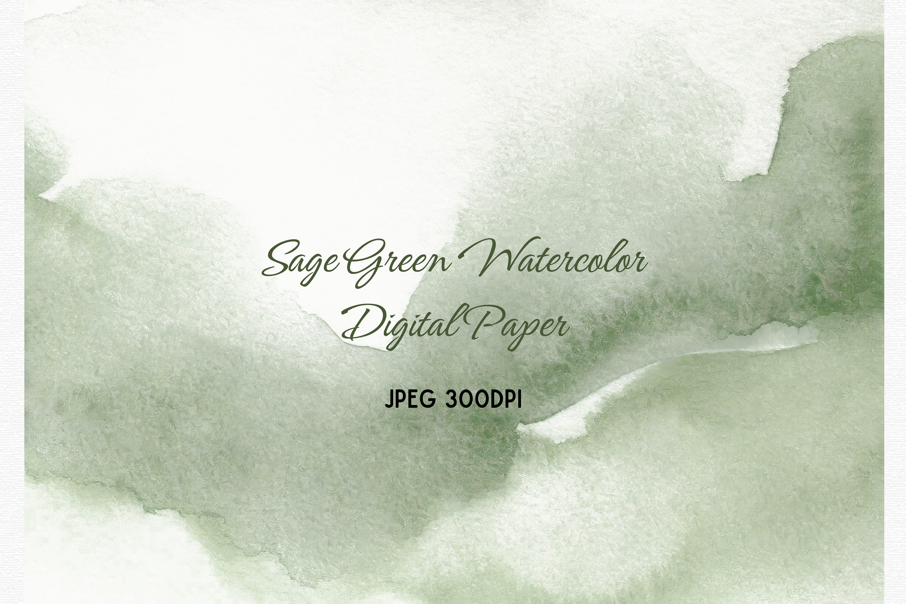 Watercolor Sage Green Clipart, Splash Brush Strokes Clipart for ...