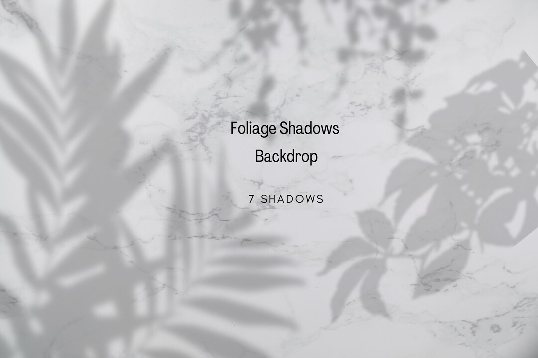 Foliage Shadows Background, Plant Overlays Backdrop, Greenery Floral ...