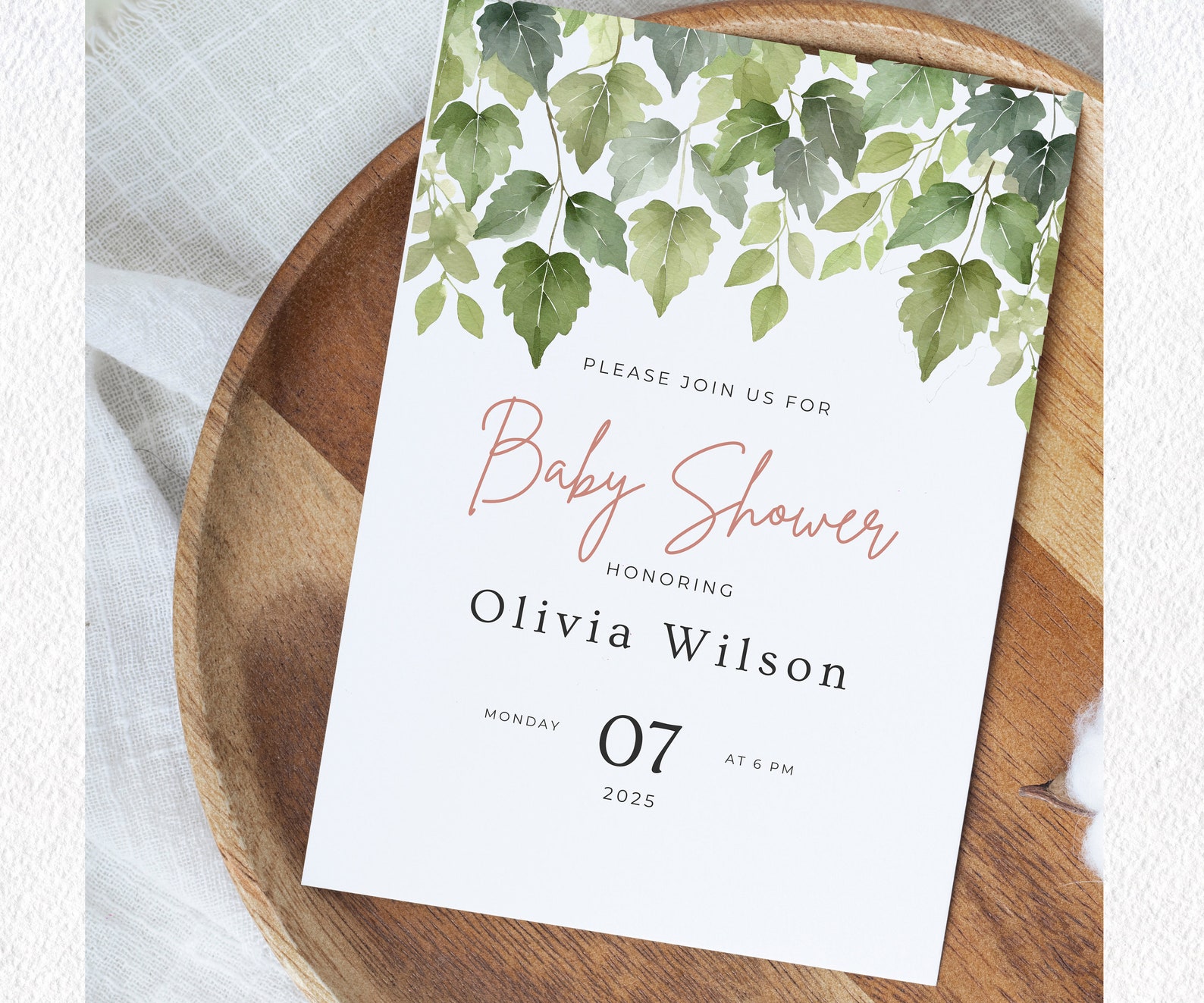 Greenery Foliage Backdrop Clipart, Watercolor Greenery, Vine Leaves ...