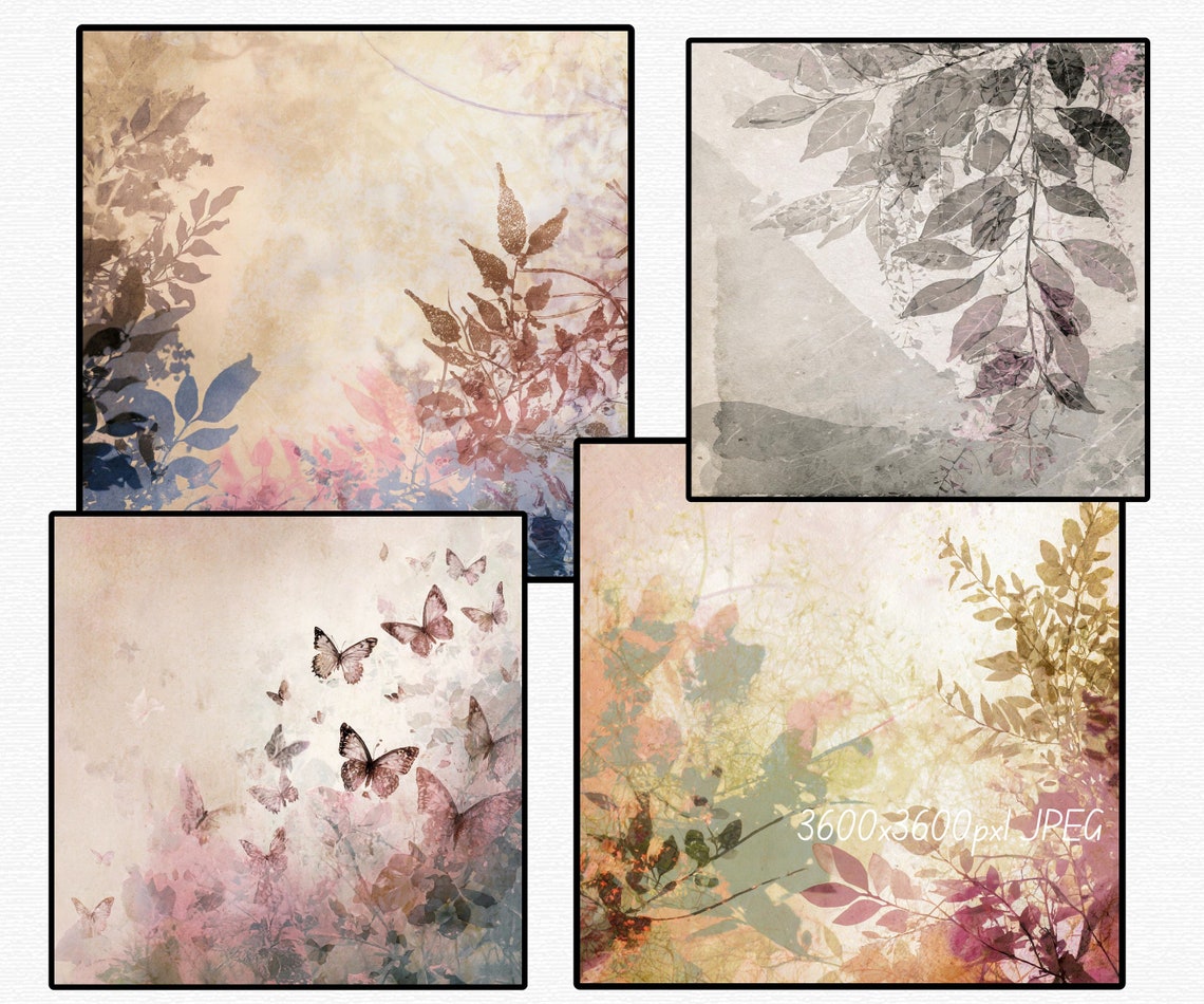 Antique Digital Paper Clipart, Abstract Art Design Paper, Distressed ...