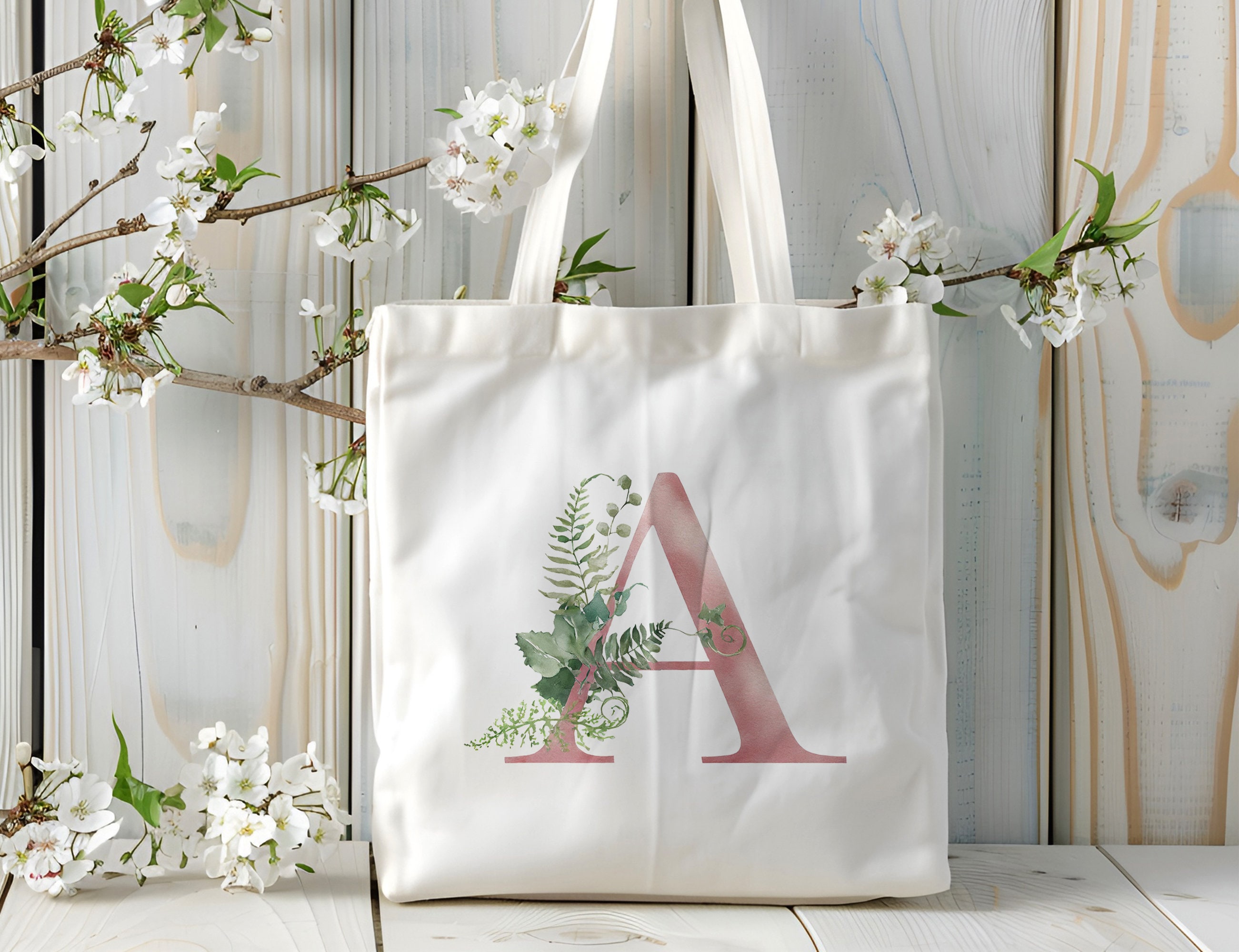 Watercolor Greenery Alphabet, Watercolor Alphabet Clipart, Botanical ...