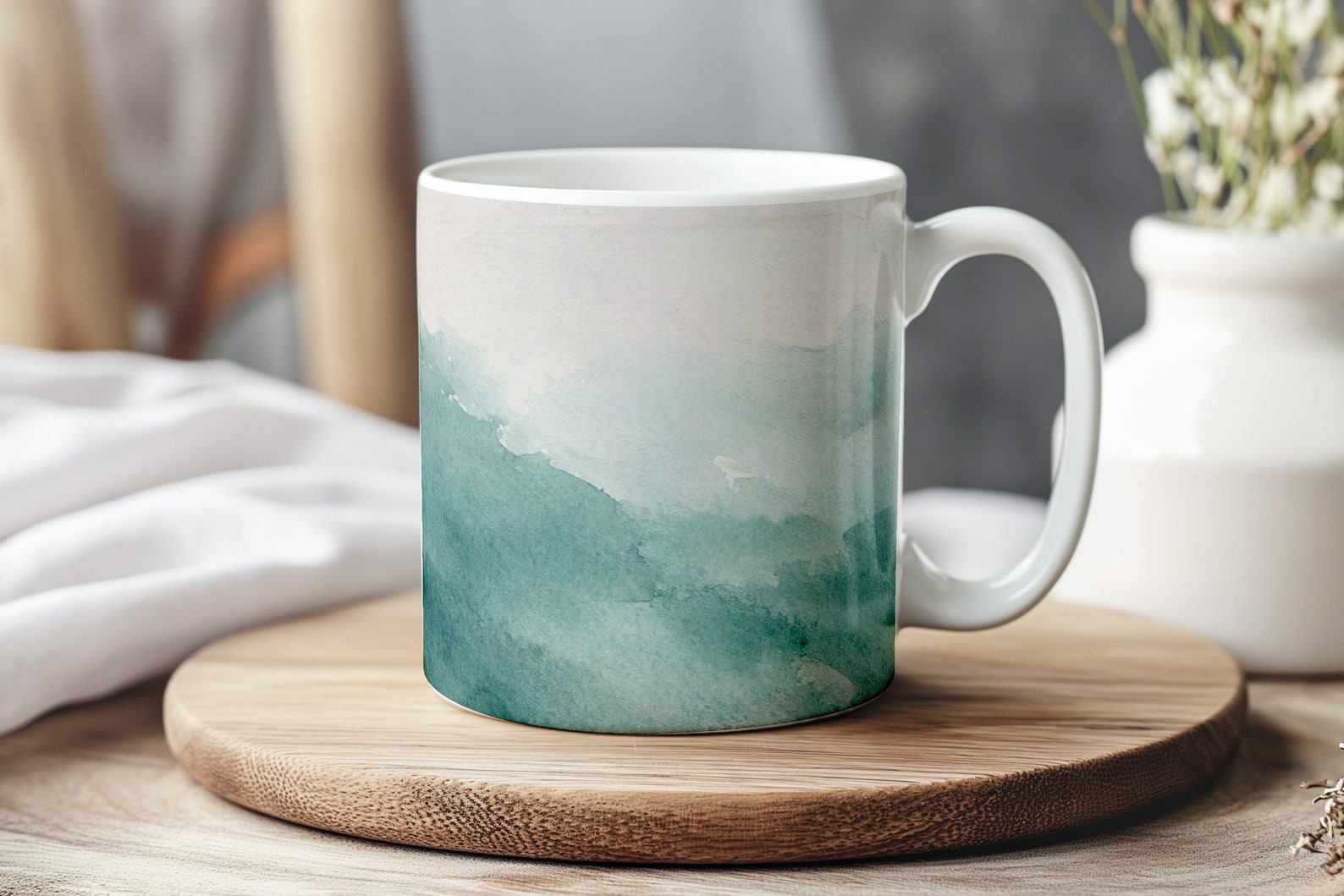 Watercolor Aqua Teal Wash Clipart, Splash Brush Stroke Clipart, Sea ...