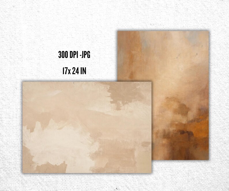 Antique Vintage Beige Digital Paper Clipart, Abstract Art Oil Painting ...