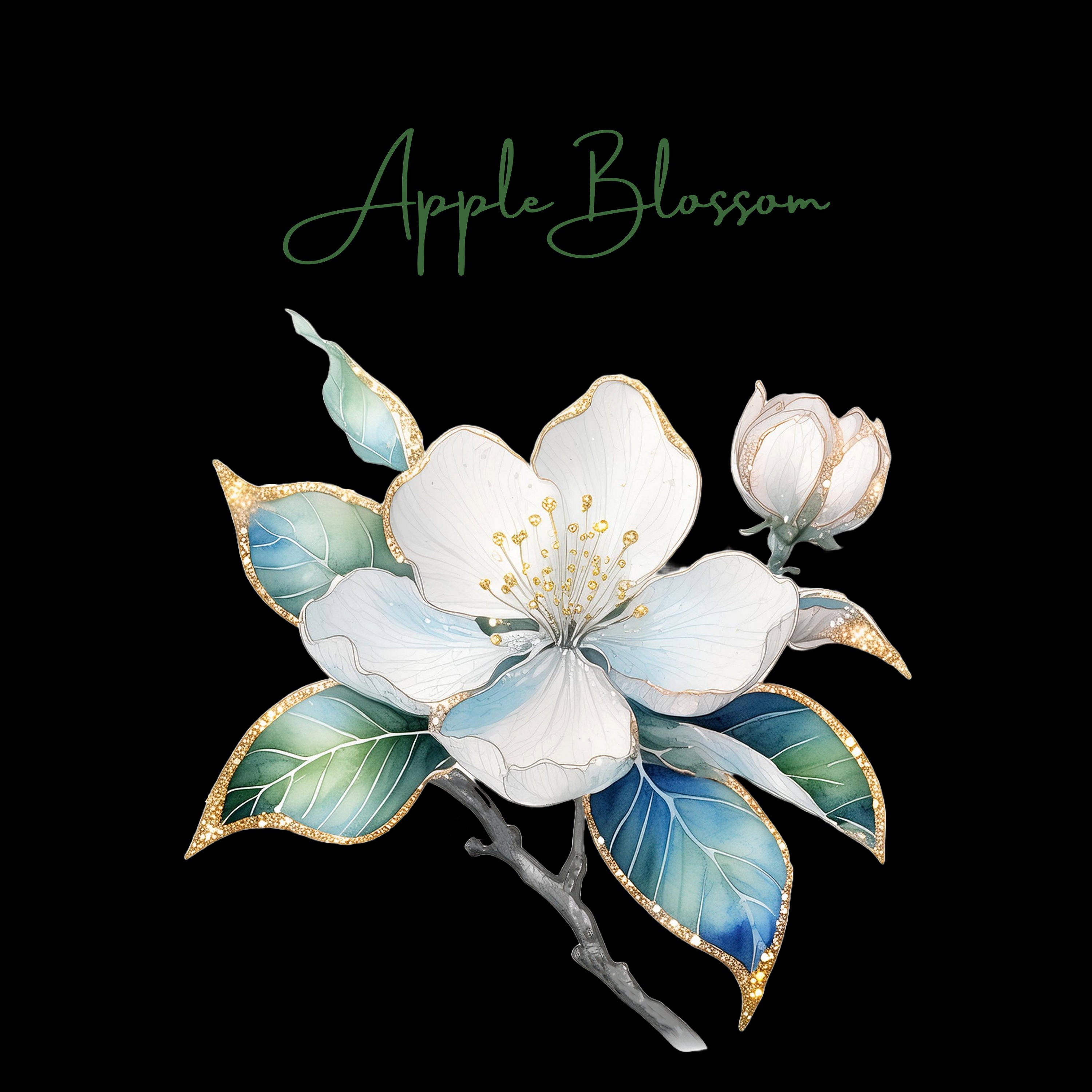 Apple Blossom Clipart, Watercolor Clipart, Spring Garden Clipart ...