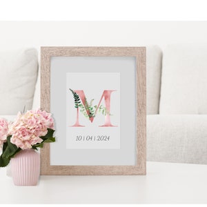 Watercolor Greenery Alphabet, Watercolor Alphabet Clipart, Botanical ...