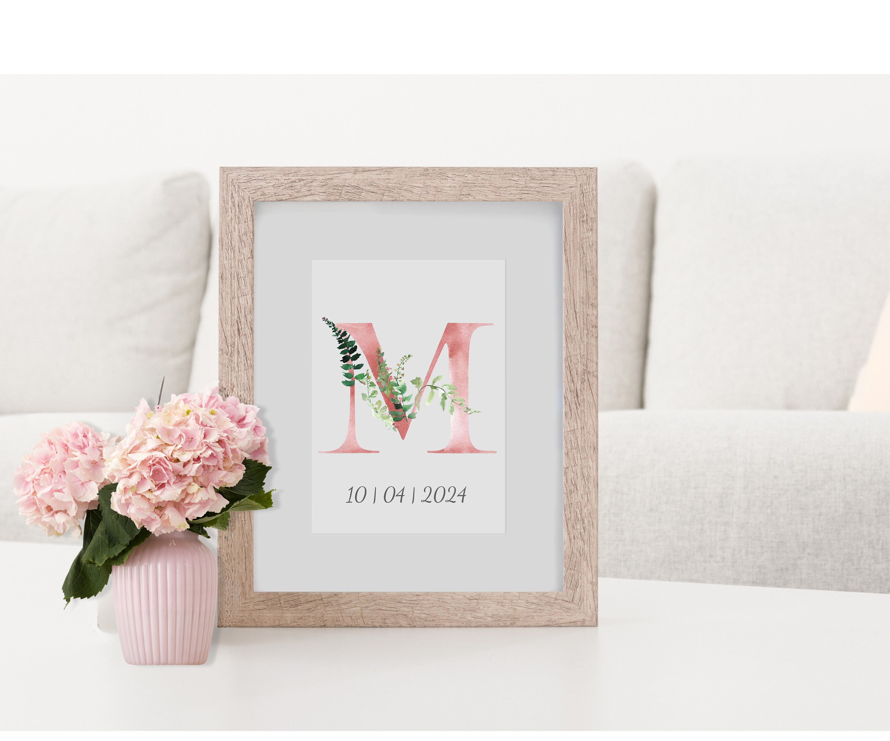 Watercolor Greenery Alphabet, Watercolor Alphabet Clipart, Botanical ...