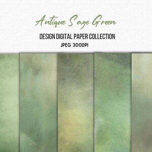 Antique Sage Green Digital Paper Clipart, Abstract Art Digital Paper ...