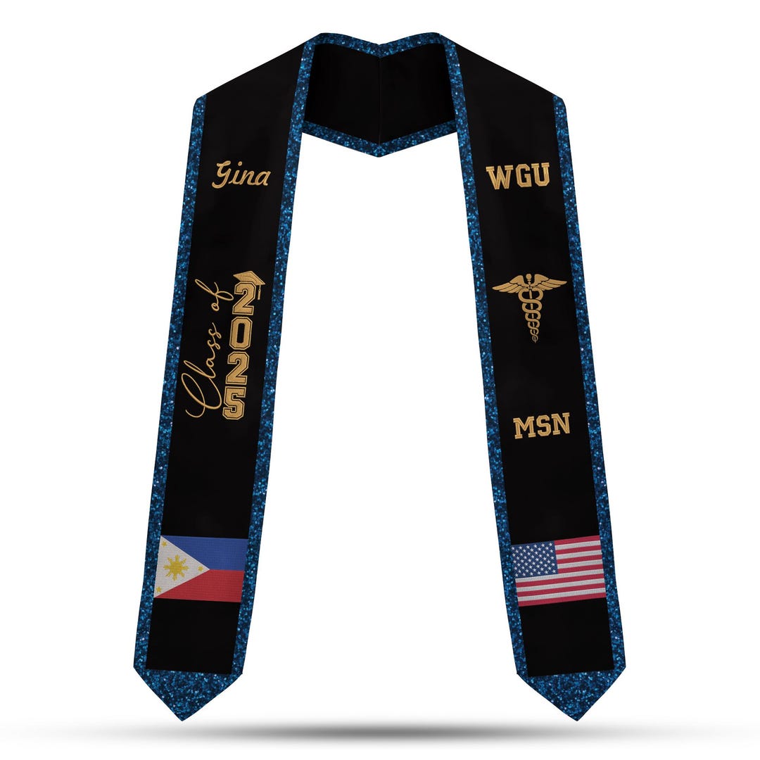 Custom Graduation Stole 2026, Teacher Sash, Custom Flag & Name Stole ...