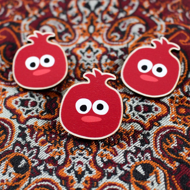 Pomegranate Pin - Etsy