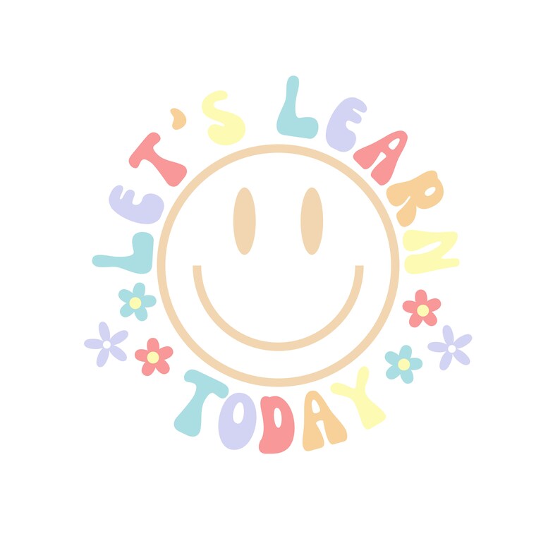Let's Learn Today Smiley SVG - Etsy Australia