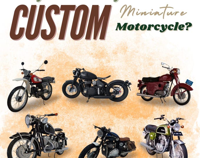 Custom Handmade Miniature Motorcycle Eco-friendly Home Decor Unique ...