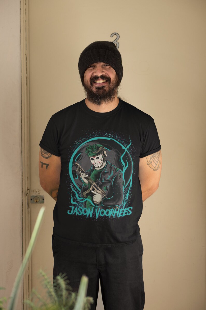 Jason Voorhees Tactical Army Style, Horror Movie Shirt, Camp Crystal ...
