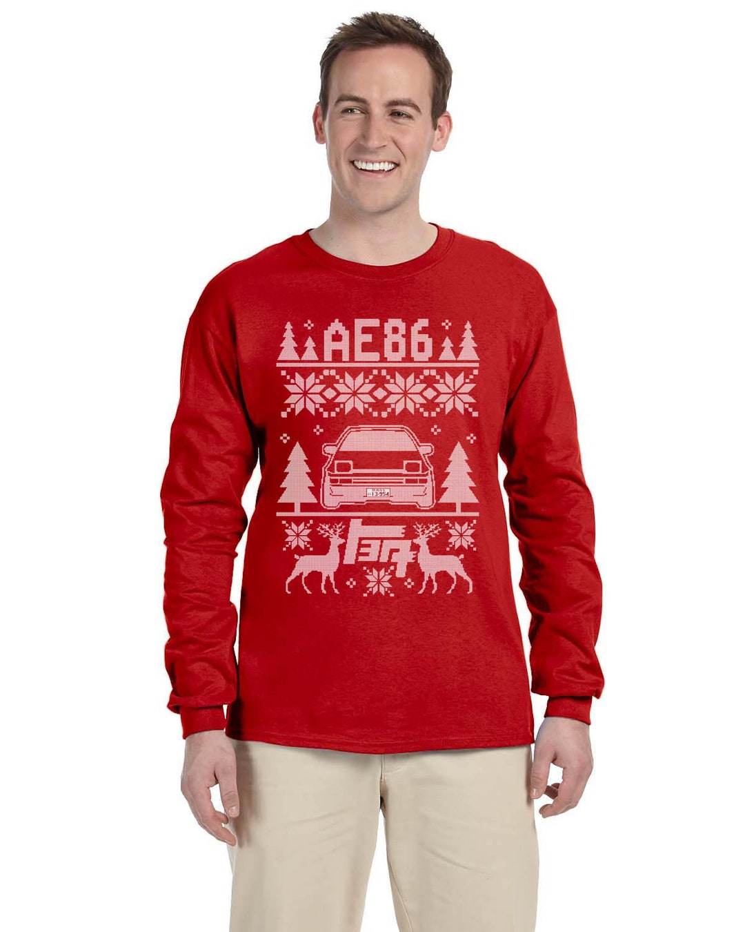 AE86 Long Sleeve Special Christmas Initial D JDM Japanese Car Ugly ...