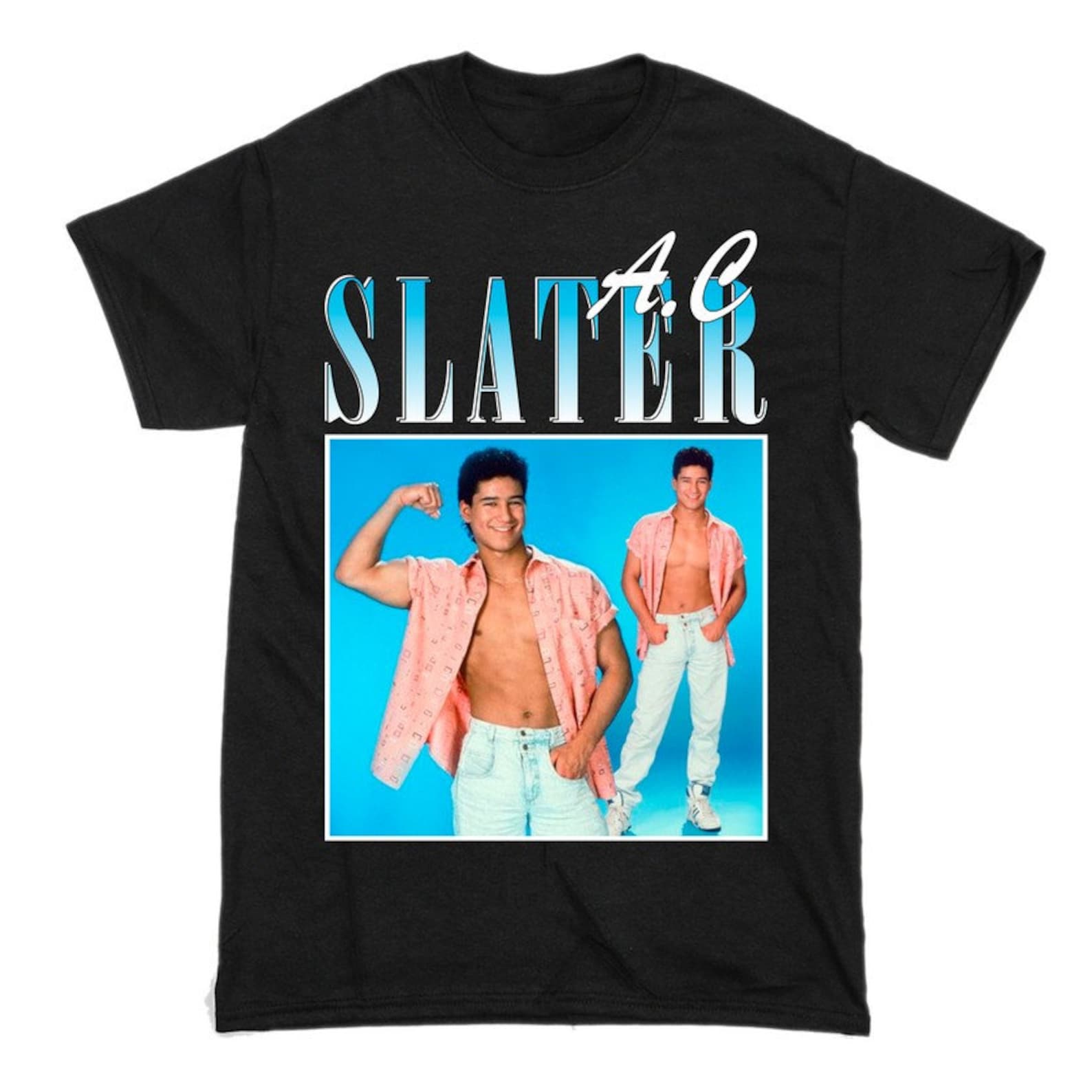A.C Slater Saved by the Bell Short Sleeve Famous Shirt Men and Women T ...