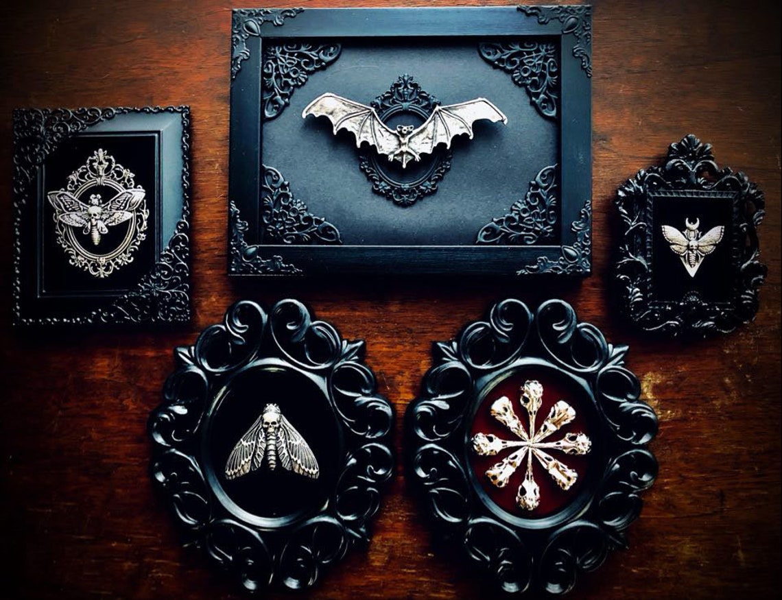 Death Head Moth With Ornate Frame Macabre Faux Taxidermy - Etsy