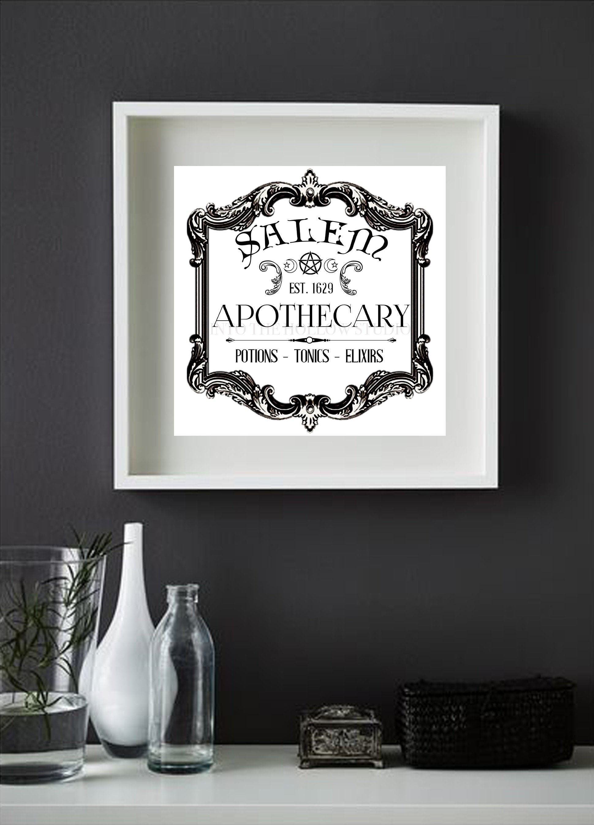 Salem Apothecary Sign Downloadable Prints Goth Decor | Etsy