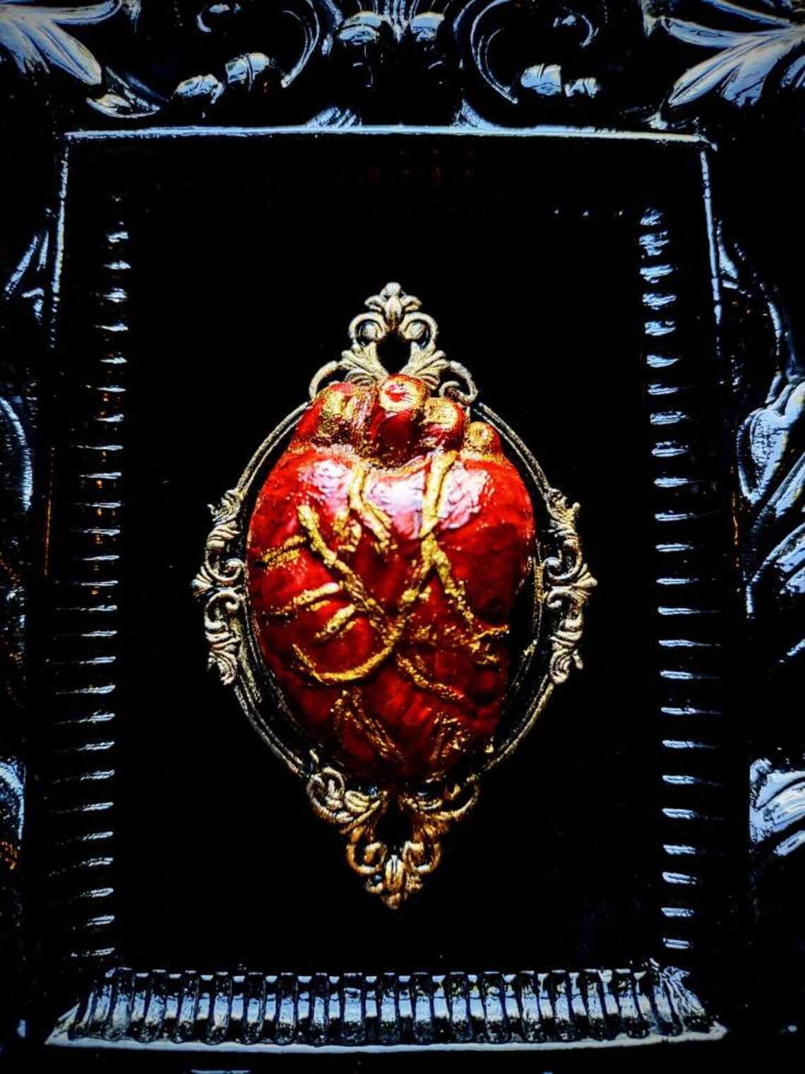 Anatomical Heart Ornate Frame Macabre Faux Taxidermy - Etsy