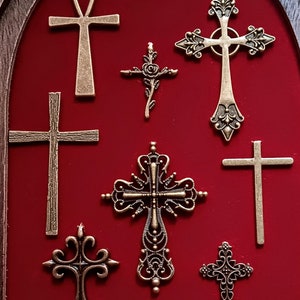 Brass Crucifix in Cathedral Frame, Macabre, Catholic, Religion ...