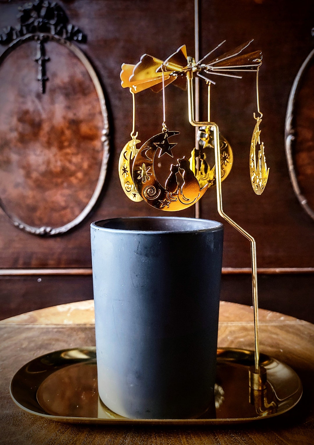 Whimsical Candle Spinner Carousel, Candle Holder, Whimsy Goth, Macabre ...
