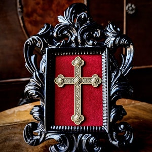 Crucifix in Ornate Frame, Macabre, Catholic | Religion | Victorian ...