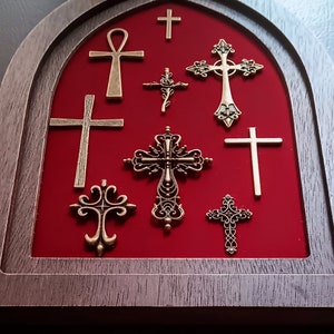 Brass Crucifix in Cathedral Frame, Macabre, Catholic, Religion ...