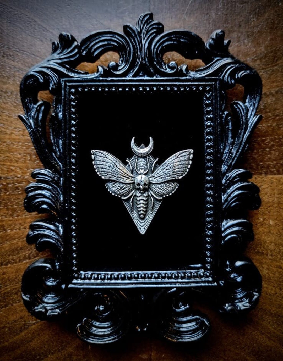 Death Head Moth in Baroque Frame Macabre Faux Taxidermy - Etsy