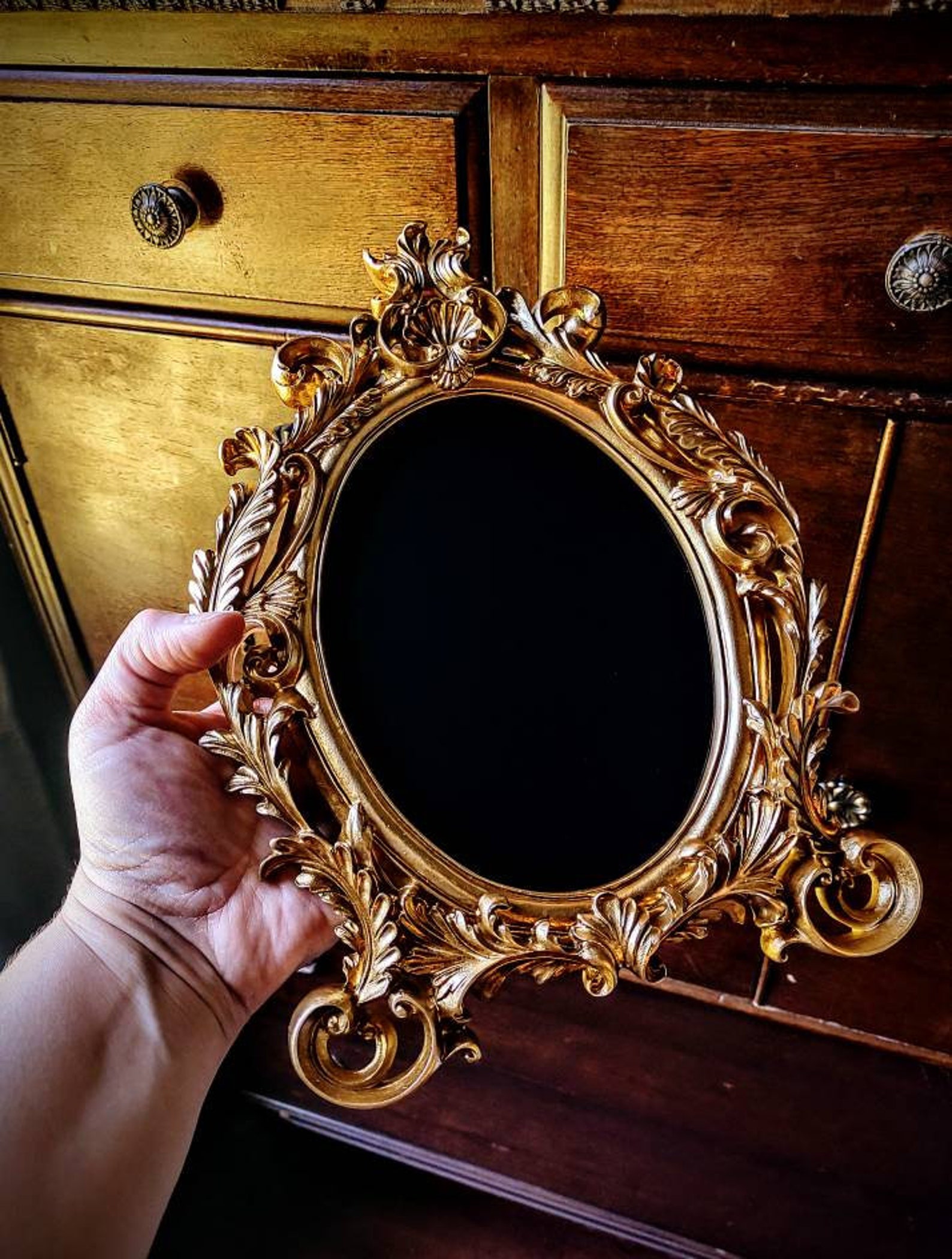 Scrying Mirror Black Mirror Macabre Psychic Reading - Etsy