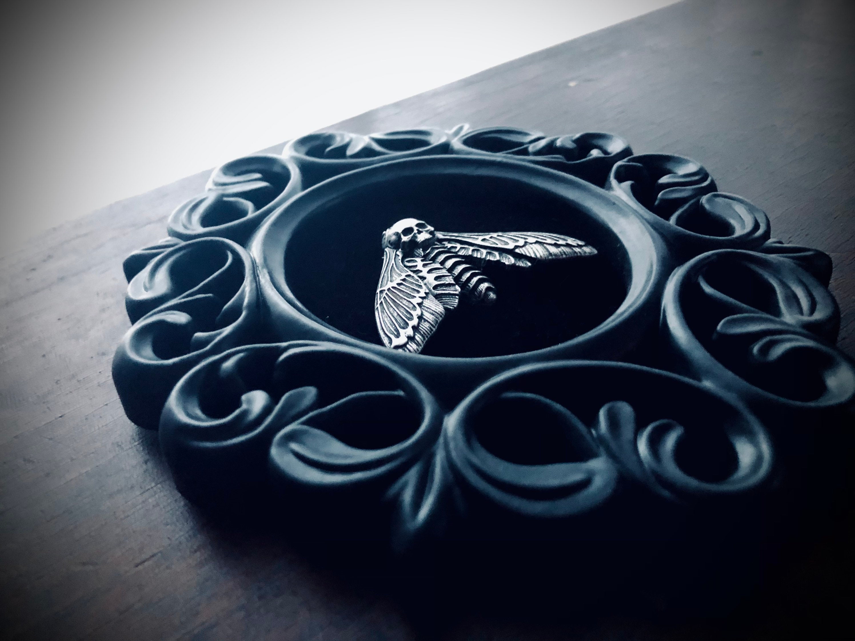 Death Head Moth With Ornate Frame Macabre Faux Taxidermy | Etsy