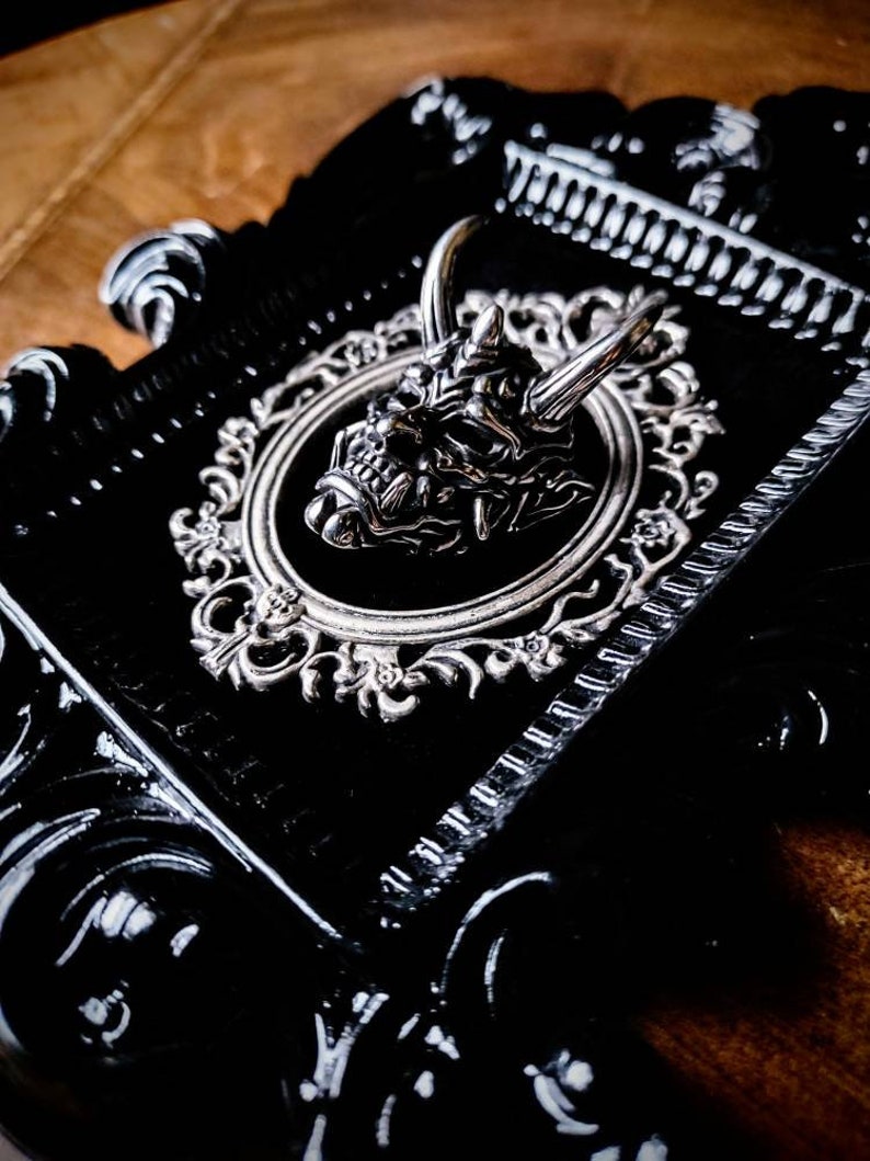 Hannya Demon Mask in Baroque Frame Macabre Protection Ward - Etsy