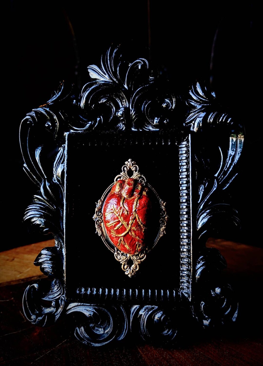 Anatomical Heart Ornate Frame, Macabre, Faux Taxidermy, Victorian ...