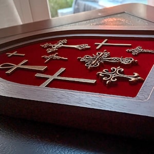 Brass Crucifix in Cathedral Frame, Macabre, Catholic, Religion ...