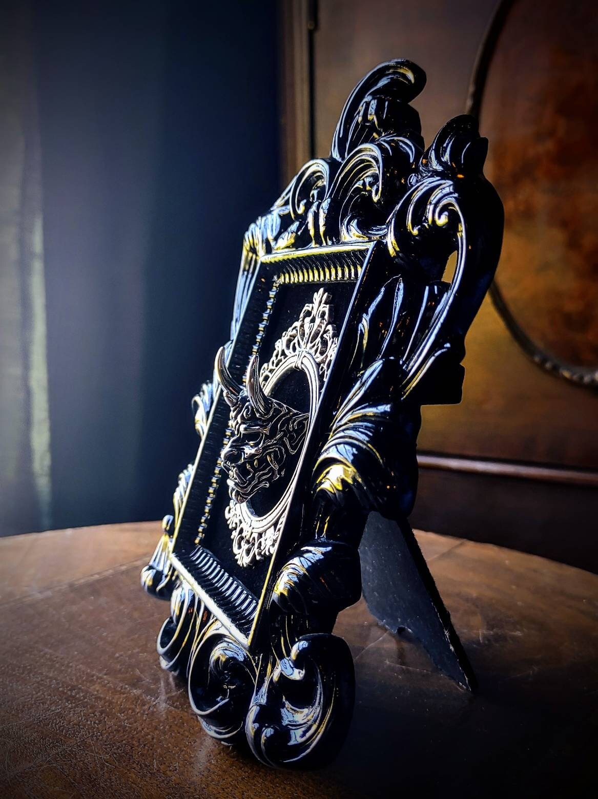 Hannya Demon Mask in Baroque Frame Macabre Protection Ward - Etsy