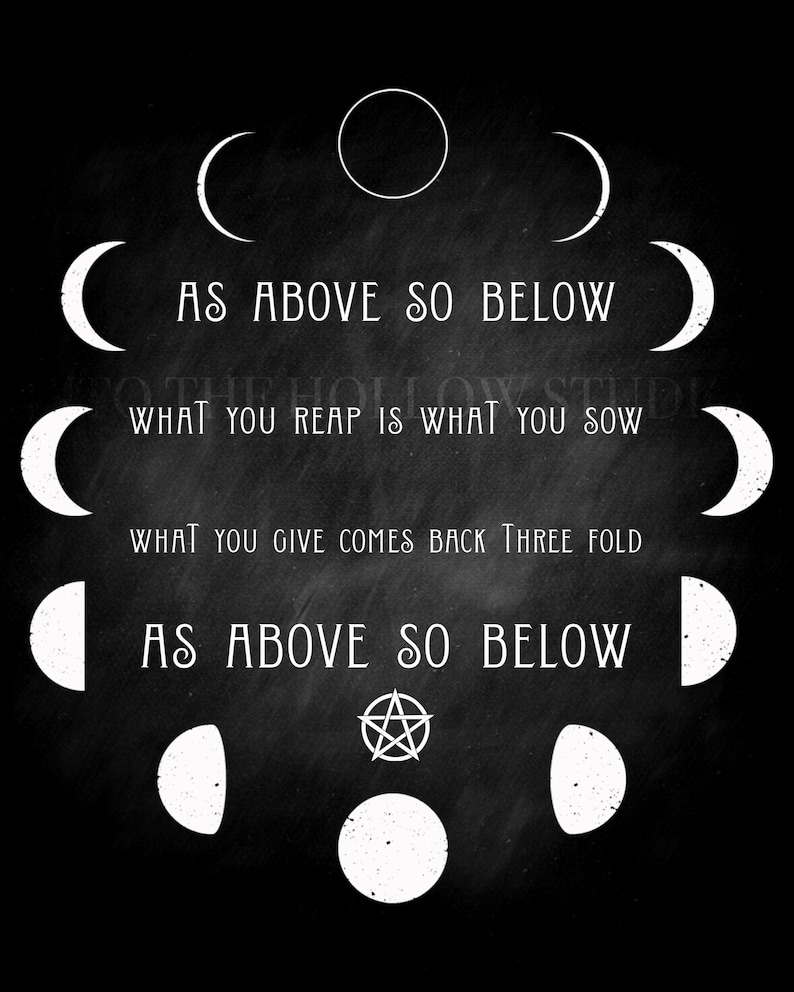 As Above so Below Downloadable Prints Printable Wall Art - Etsy